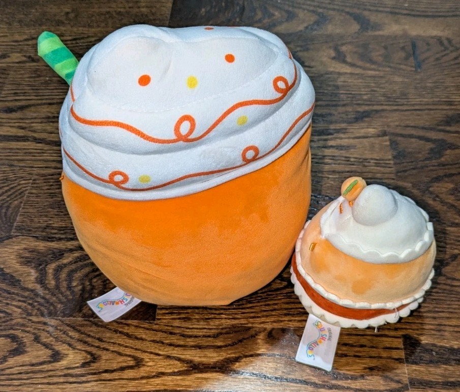 Squishmallow Lester The Pumpkin Spice Latte 9" Soft Toy Plush Stuffed W ...