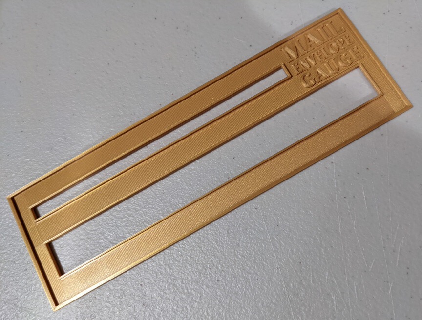 USPS measurement tool, flat envelope thickness gauge, mail shipping ...