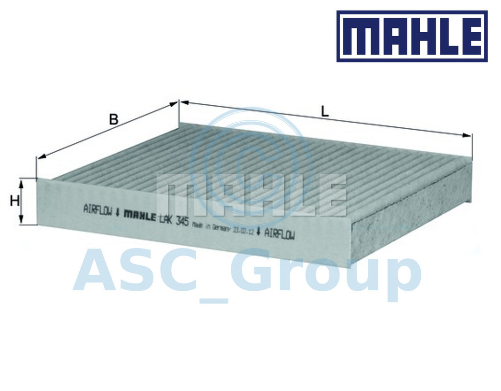 Genuine MAHLE Replacement Interior Air Cabin Pollen Filter LAK 345 ...