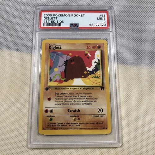 2000 Pokemon Team Rocket 1st Edition Diglett 52/82 PSA 9 Mint | eBay