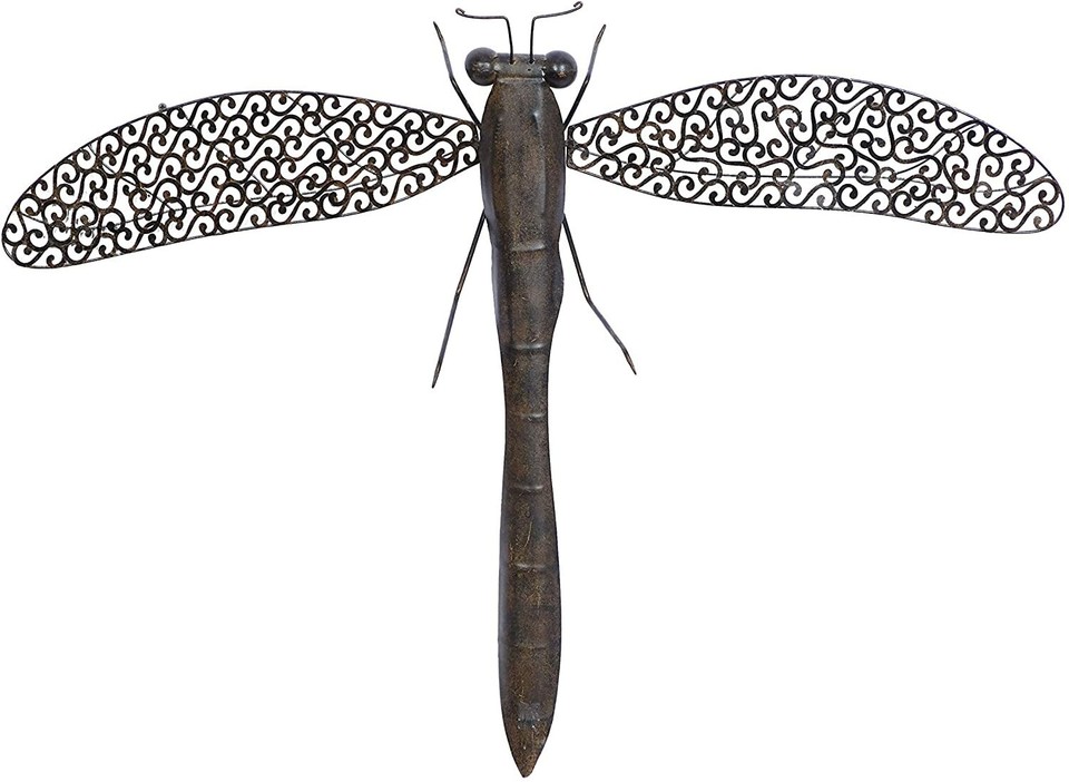 Extra Large Rustic Metal Dragonfly Wall Art Sculpture Indoor or Outdoor ...