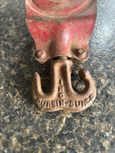 Vintage Durbin Durco Double Wheel Pulley Double Cast Metal Hook | eBay