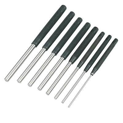 8PC Parallel Pin Punch Steel Punches Set Imperial 3/32" - 3/8" Roll End ...