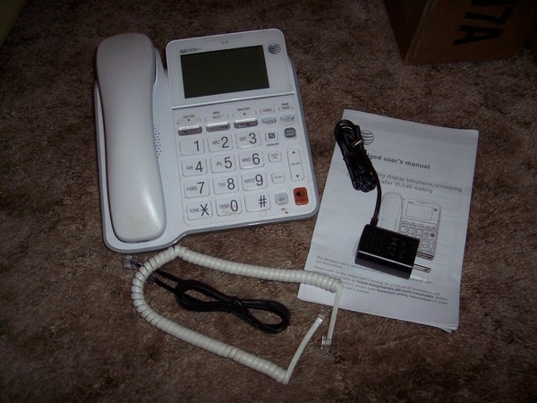 AT&T Cl4940 Corded Phone With Answering System and Backlit Display for ...