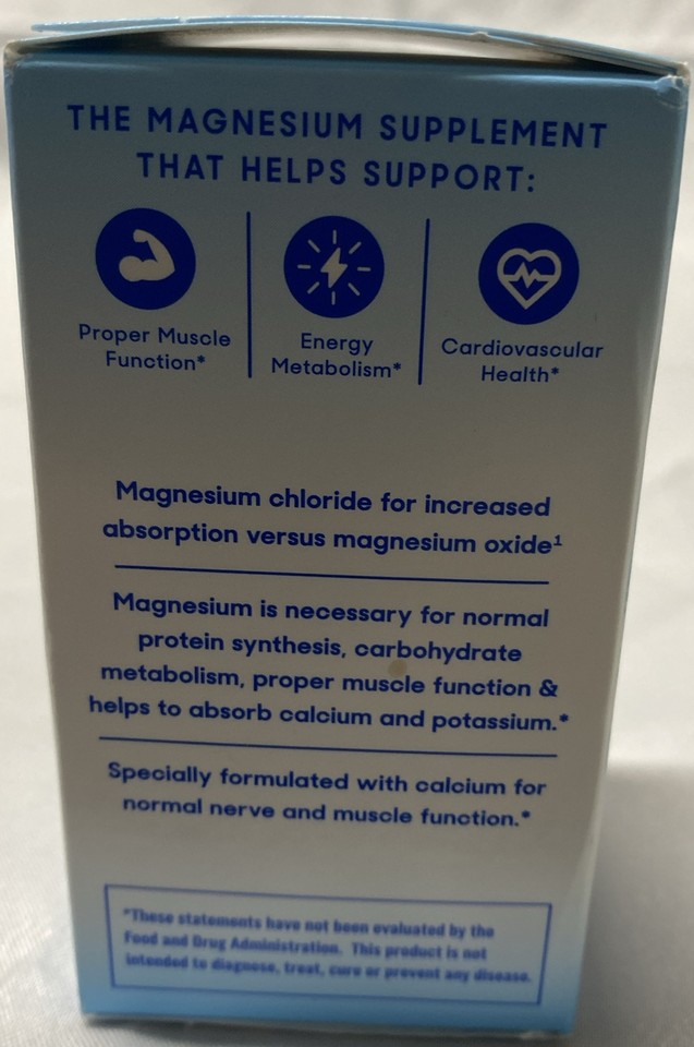 Slow-Mag Mg Muscle + Heart Magnesium Chloride & Calcium 60 Tablets Exp ...