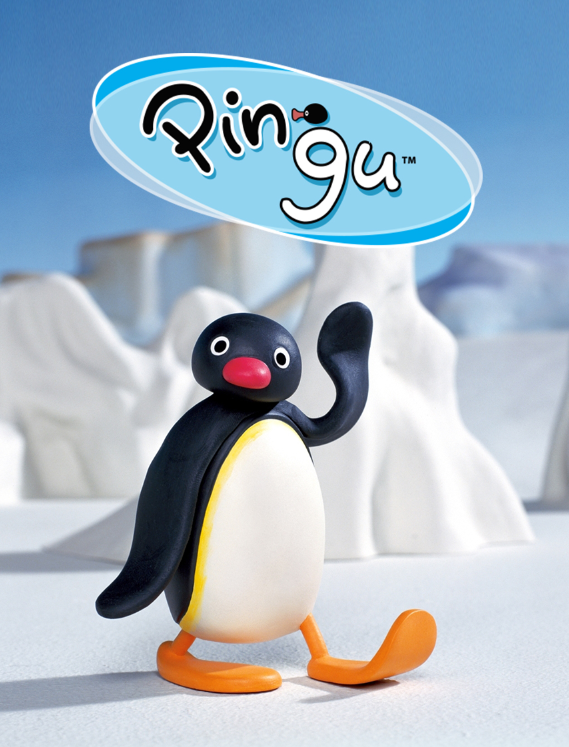 Pingu Penguin Official Plush Doll : Pingu With Fish 13cm Keychain Bag ...