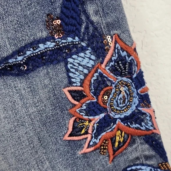 Soft Surroundings The Ultimate Embellished Bootcut Jeans Size 6 | eBay