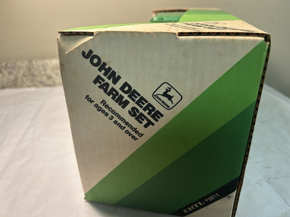 Vintage Ertl John Deere Tractor & Wagon Set NIB | eBay