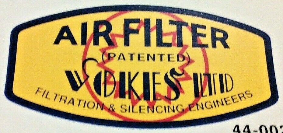 VOKES LTD AIR FILTER PATENTED vinyl sticker BSA Matchless AJS Triumph ...