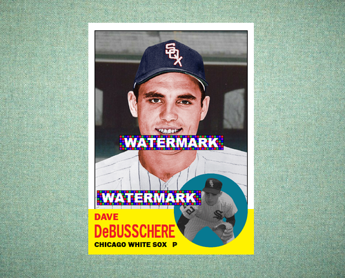 Dave DeBusschere Chicago White Sox 1963 Style Custom Baseball Art Card ...