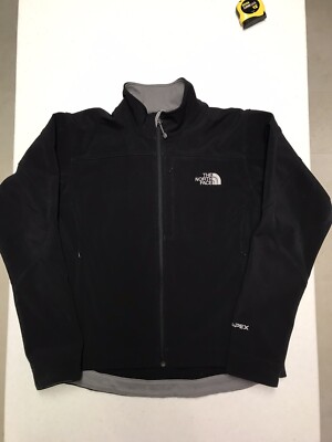 The North Face Apex Bionic Softshell Jacket Full Zip Fleece Lined Black ...