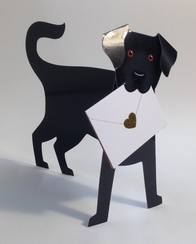 Jet Black Labrador 3D Greeting Card with Envelope | eBay UK