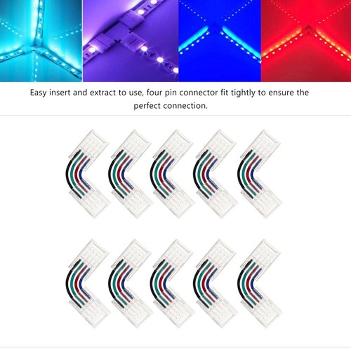 10 Pcs Light Bar Connector LED Strip Adapter for Connectors Lights ...