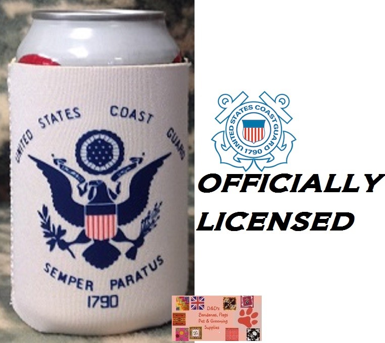 US U.S. COAST GUARD CAN KOOZIE COOLER Wrap Insulator Sleeve Jacket ...