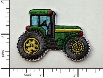 30 Pcs Embroidered Iron on patches Green Tractor Farming 56x40mm ...