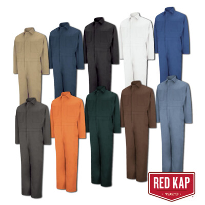 NEW Red Kap Coverall Twill Action Back Work Uniform Polyblend CT10 | eBay