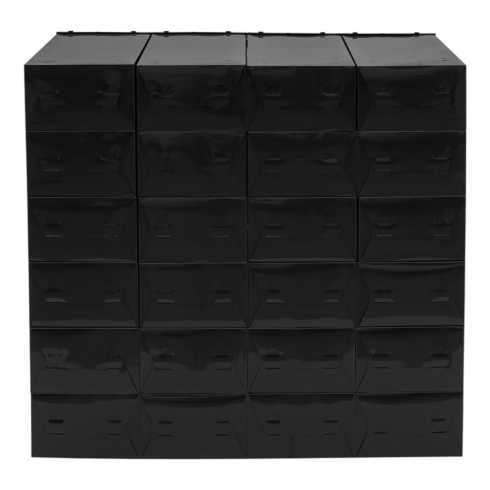 24 Pack Shoe Storage Boxes, Stackable Shoe Boxes, Shoe Storage ...