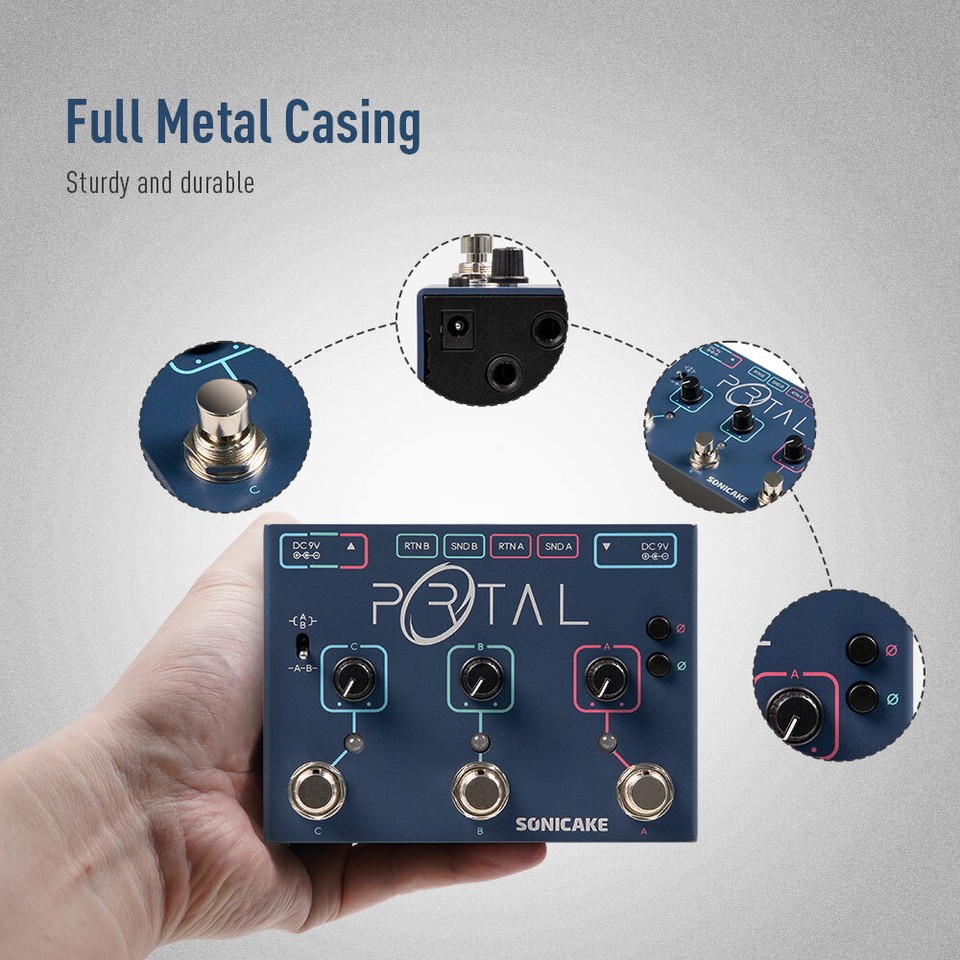 SONICAKE Portal Active Signal Mixer Analog Line Selector as ABY FX Loop ...