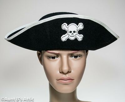 Pirate Skull and Crossbones Costume Hat, Black, Child | eBay