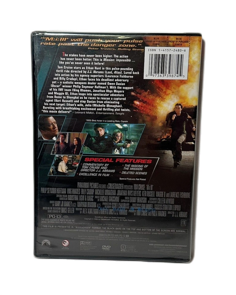 Mission Impossible 3 MI III Widescreen DVD Tom Cruise NEW SEALED | eBay