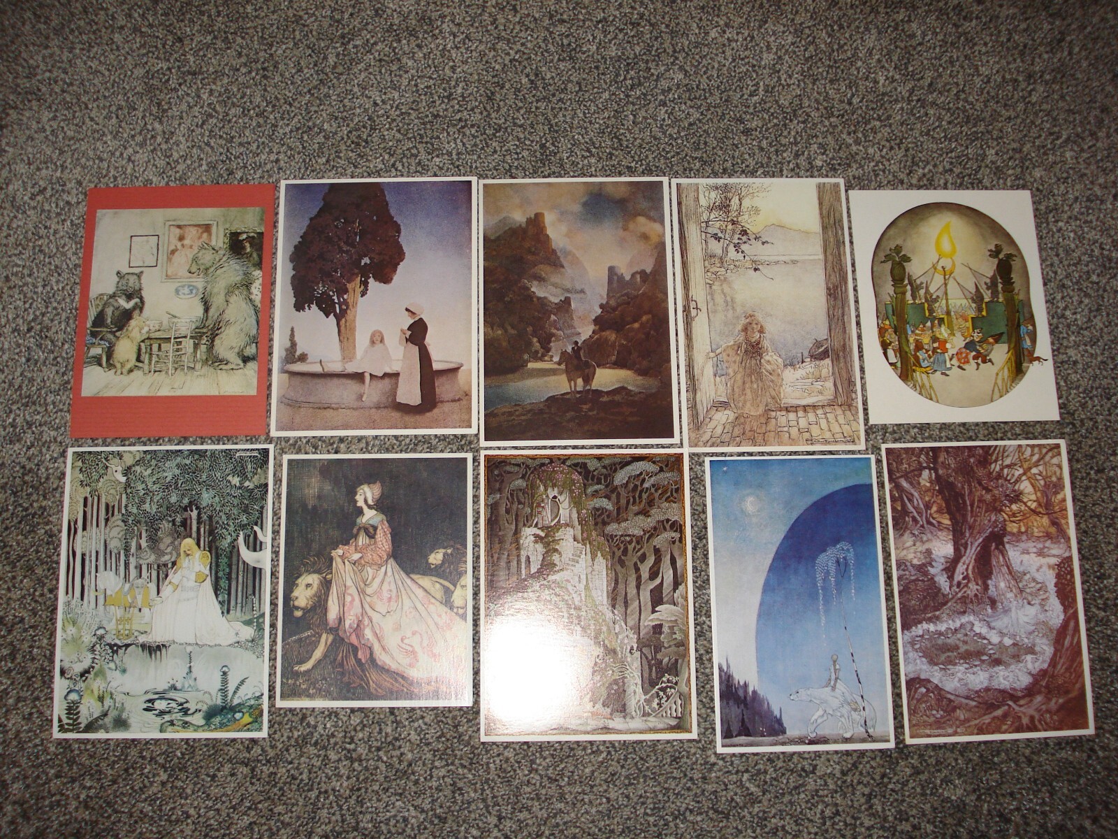 LOT of 10 VINTAGE GREETING CARD SIZE ART PRINTS By Various Artists | eBay