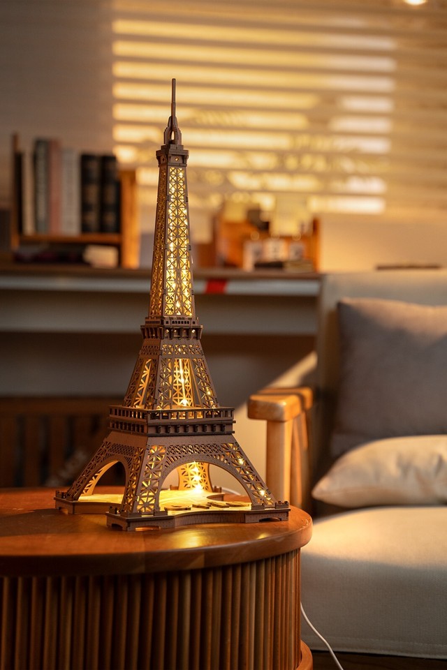 Rolife Night of the Eiffel Tower LED 4Lighting Modes 3D Wooden Puzzle Adult Gift | eBay