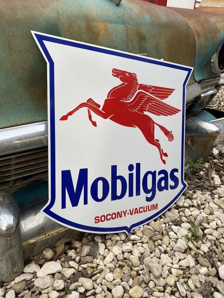 Antique Vintage Old Style Mobil Gas Service Station Sign | eBay