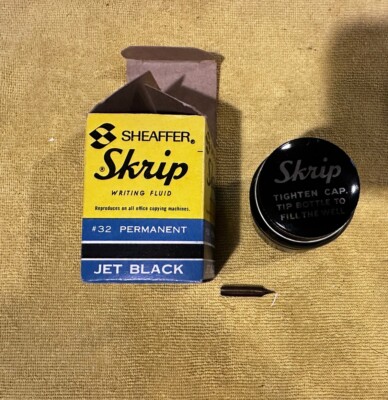 Schaffer Skrip Writing Fluid #32 Permanent - Jet Black W/ Extra Nib ...