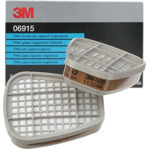 3M 06915 Pair of Spray Paint Respirators / Gas Vapour Filters 06000/ ...