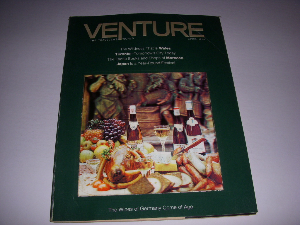 VENTURE MAGAZINE, APRIL, 1970 3-D COVER, WINES OF GERMANY, MOROCCO ...