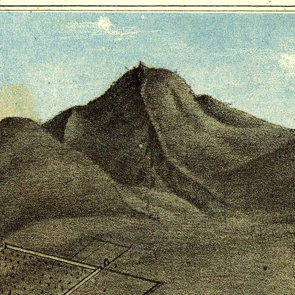 Salt Lake City Utah c. 1870 Birds Eye Map | Vintage Wall Decor | 24 x ...