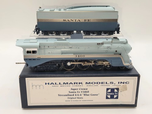 Brass HO Hallmark Models Super Crown Santa Fe #3460 Streamline 4-6-4 ...