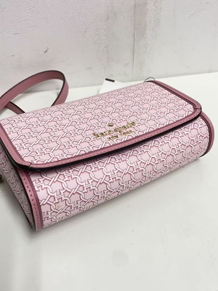 Kate Spade New York Leather Shoulder Bag in Pink All-Over Print | eBay ...