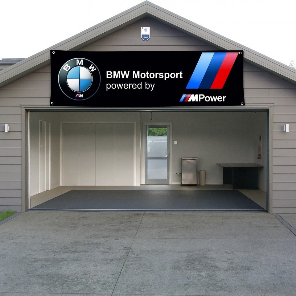 M Color Stripe Racing Flag Banner – 71x24" Garage Auto Shop Wall Decor ...