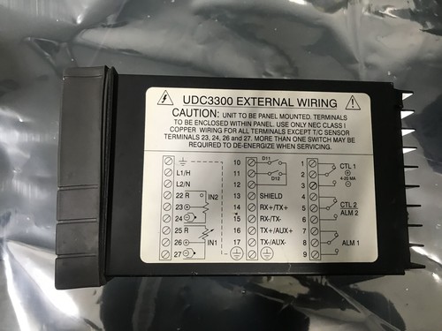 HONEYWELL UDC3300 TEMPERATURE CONTROLLER DC330B-KE-203-20--000000-00-0 ...