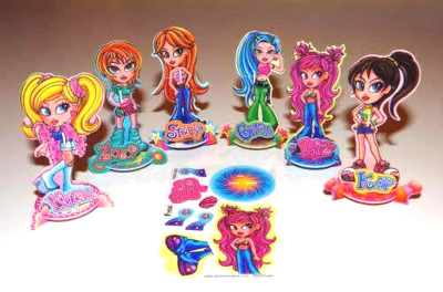 400 pieces of Assorted Plastic Punch-Out 3-D Mini Cartoon Girl Puzzles ...