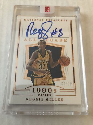 Reggie Miller 2018-19 National Treasures Basketball Auto /15 Rare All ...