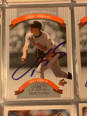 JOSH TOWERS AUTOGRAPHED SIGNED 2002 DONRUSS CLASSICS CARD ORIOLES COA ...
