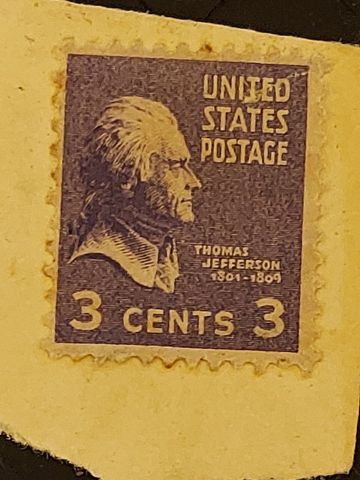RARE THOMAS JEFFERSON 3 CENT UNITED STATES POSTAGE STAMP PURPLE | eBay