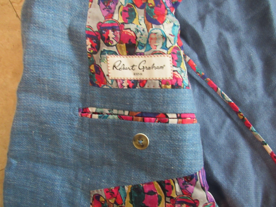 Mens size 44 Robert Graham linen blend jacket, blazer | eBay