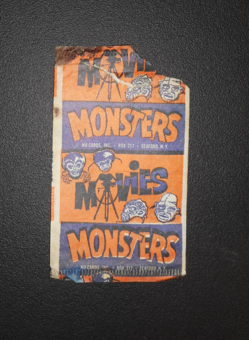 1961 HORROR MONSTERS CARD WRAPPER NU-CARD *RARE* | eBay