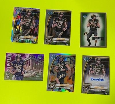 Brady Cook 2024 Bowman Chrome University Football 6 Card Lot Auto ...