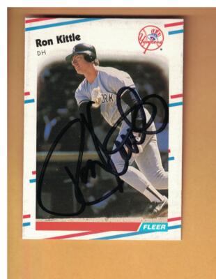 Ron Kittle AUTOGRAPHED 1988 FLEER BASEBALL CARD SIGNED NEW YORK YANKEES ...