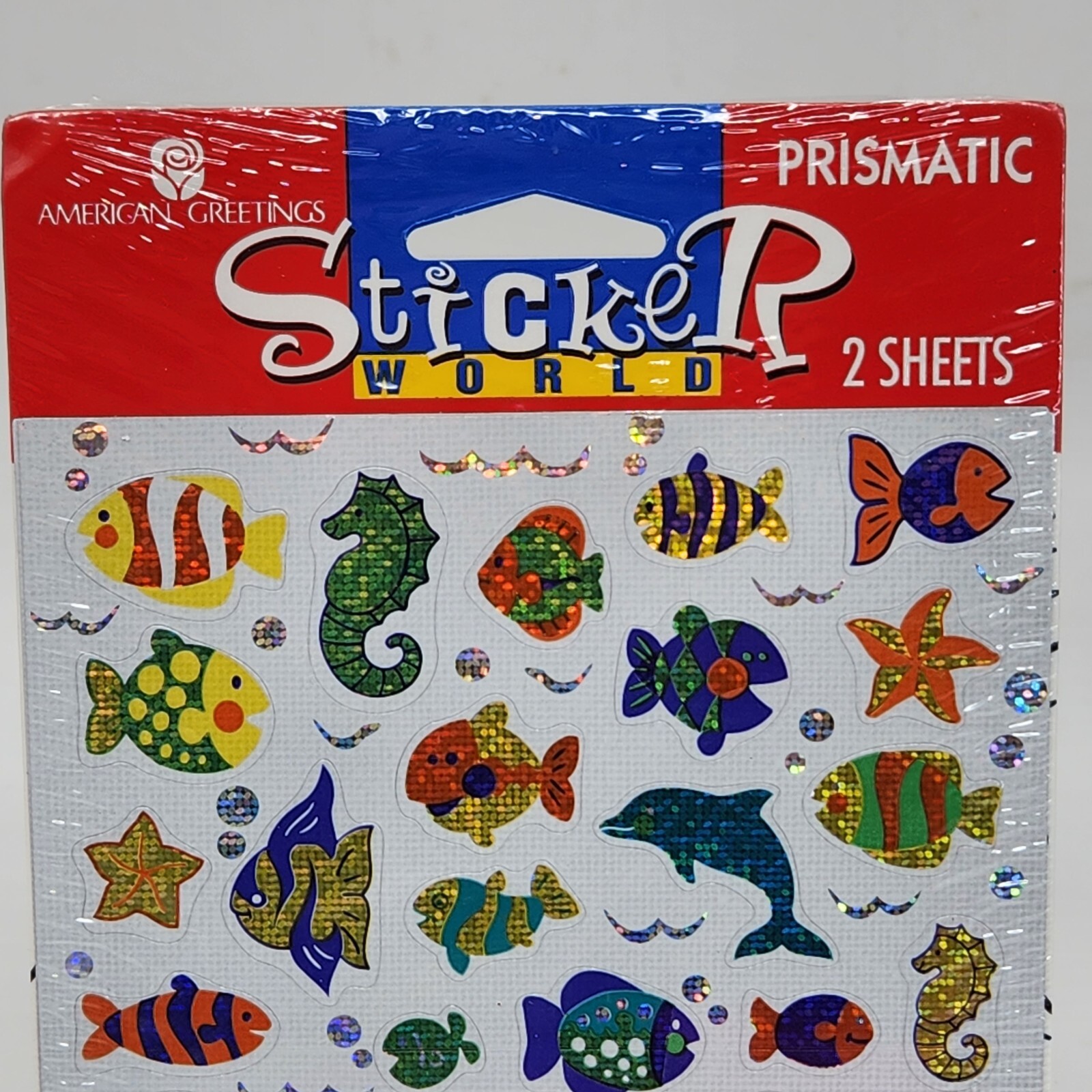 VINTAGE AMERICAN GREETINGS STICKER WORLD PRISMATIC FISH STICKERS NOS ...