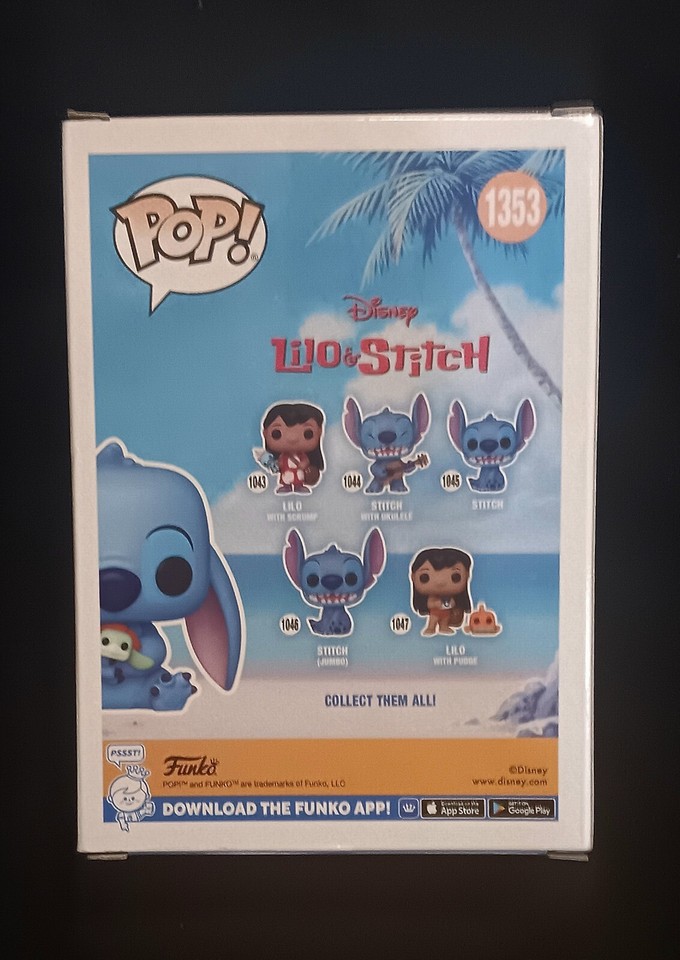 Funko Pop Stitch with Turtle Hot Topic Exclusive IN HAND + Protector | eBay