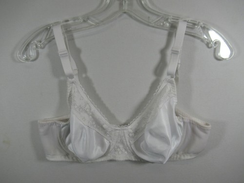 Vintage Underscore Unlined Satin & Lace Bra 38B White Underwire | eBay