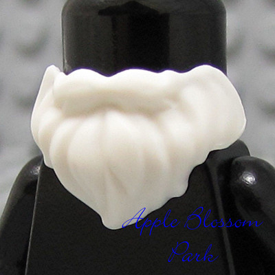 NEW Lego Minifig Short WHITE BEARD w/Moustache - Christmas Santa ...