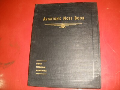 Vintage Aviation Notebook, Published by Aviation, Design Production ...