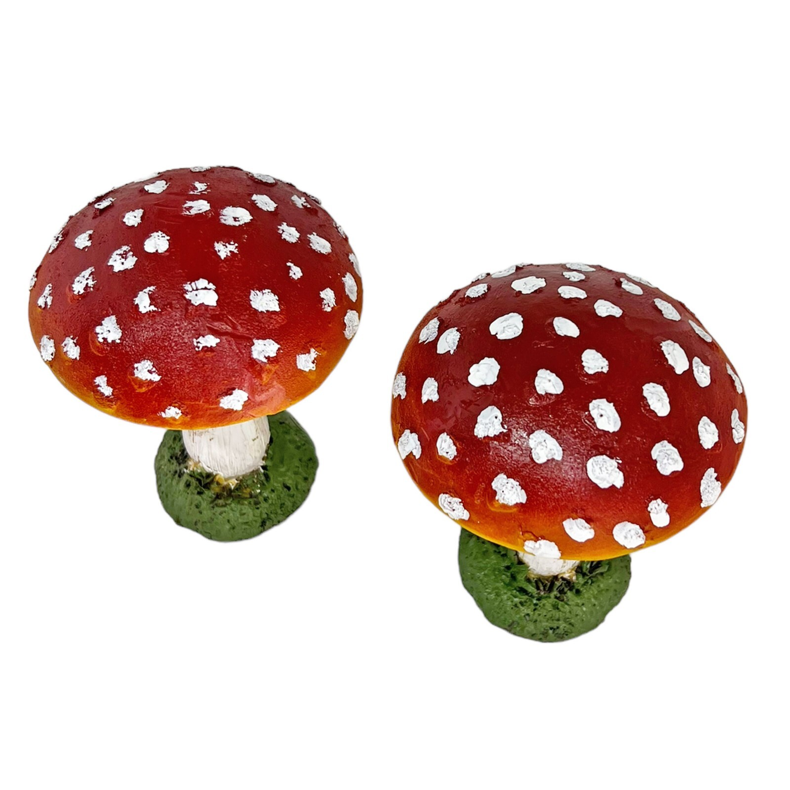 Pair Garden Mushroom Ornaments Fairy Garden Toadstools Outdoor ...