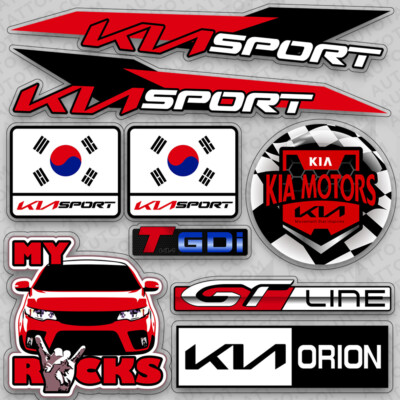 Fit New Kia Sport GT Line GDI Car KDM 3D Sticker Vinyl Decal Stripes ...